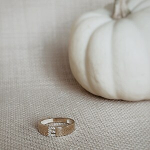 Diamond Initial Ring , 14k Solid Gold Letter Ring, Personalized Gifts, 14k Gold Ring ...