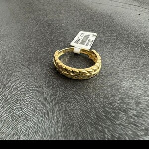 14k Solid Gold Laurel Wreath Curve Ring, Vine Leaves Wedding Ring, 14k ...