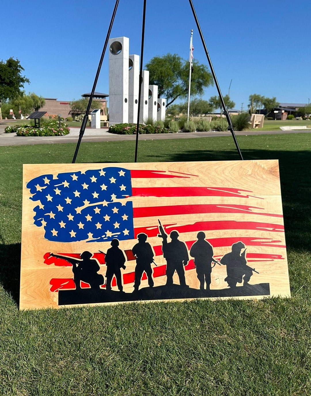 Flag & Soldiers Mural - Etsy