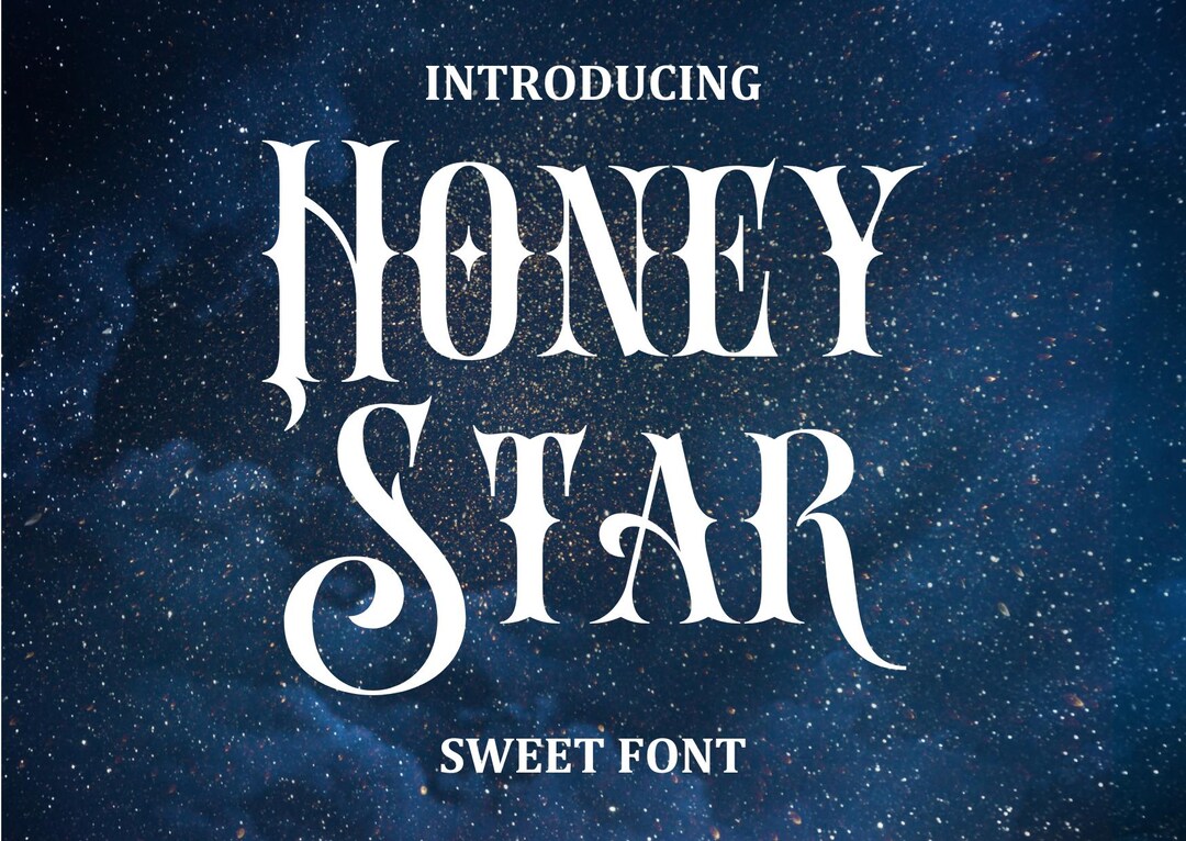 Honey Star Font | Elegant Fantasy Typeface | Mystic and Celestial Font ...