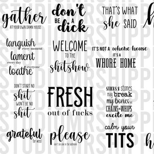 Funny & Inappropriate SVG Bundle Cute Wall Decor Farmhouse - Etsy
