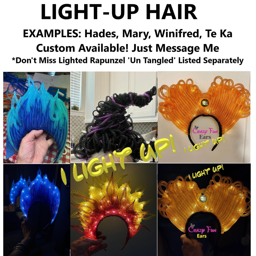 WINIFRED MARY SARAH Evil Villian Ears Costume Headband Mouse Lighted ...