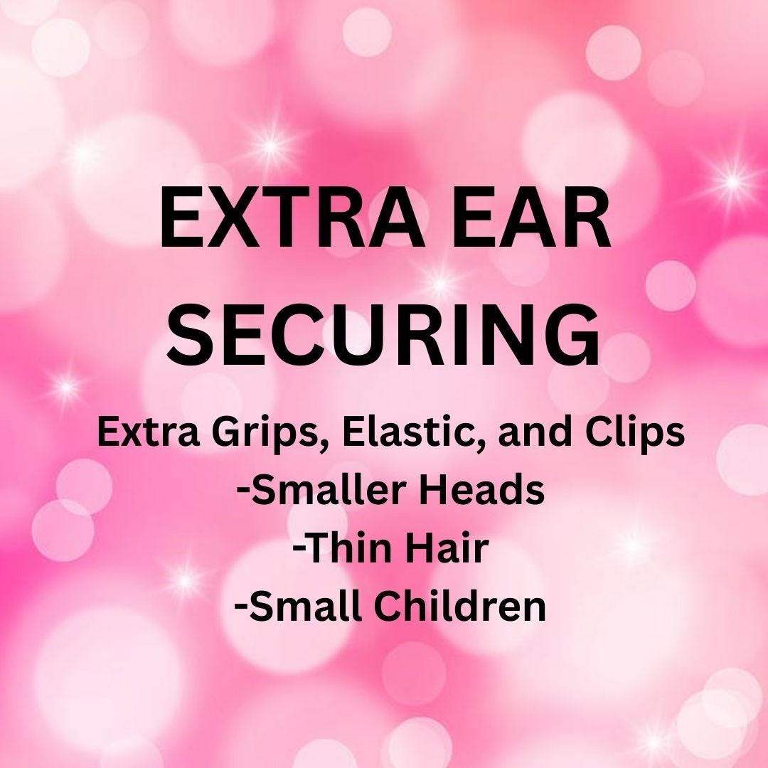 EXTRA Ear SECURING ITEMS Headband Ears Silicone Strips Teeth Felt Liner ...