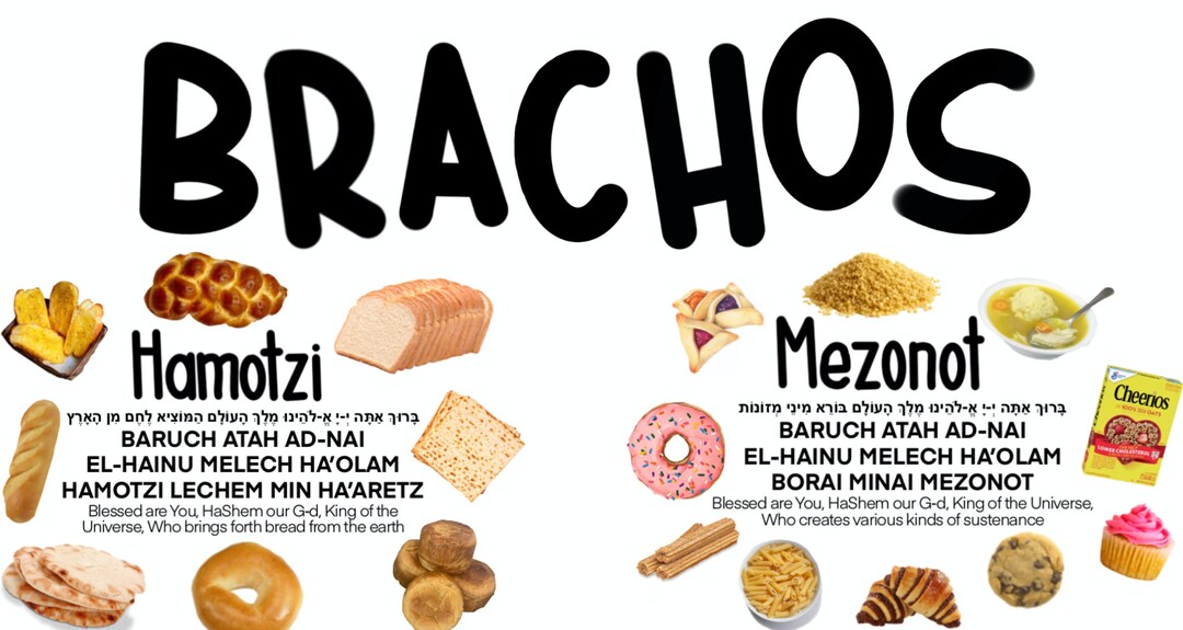 Children's Illustrated Mealtime Bracha Guide - Etsy