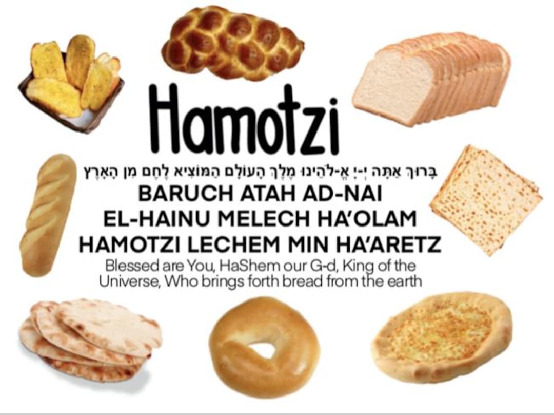 Hebrew Blessings for Food Charts - Etsy