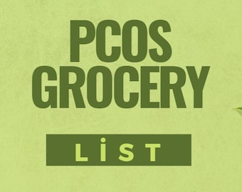PCOS Friendly Editable Printable Healthy Grocery Foods List 2 in 1 PDF ...