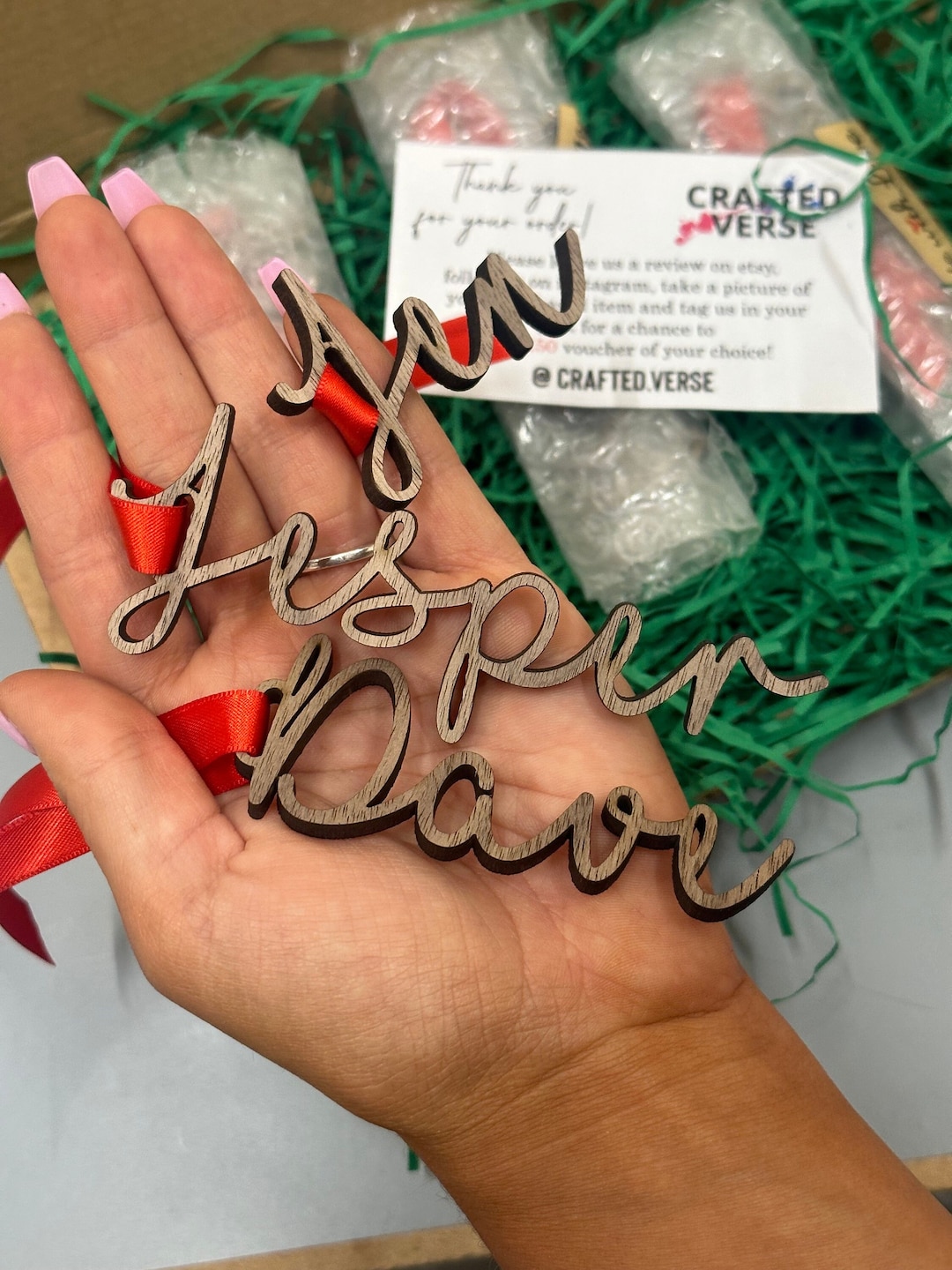 Name for Christmas Gift Tags Customised Wooden Tags for Gifts Holiday ...