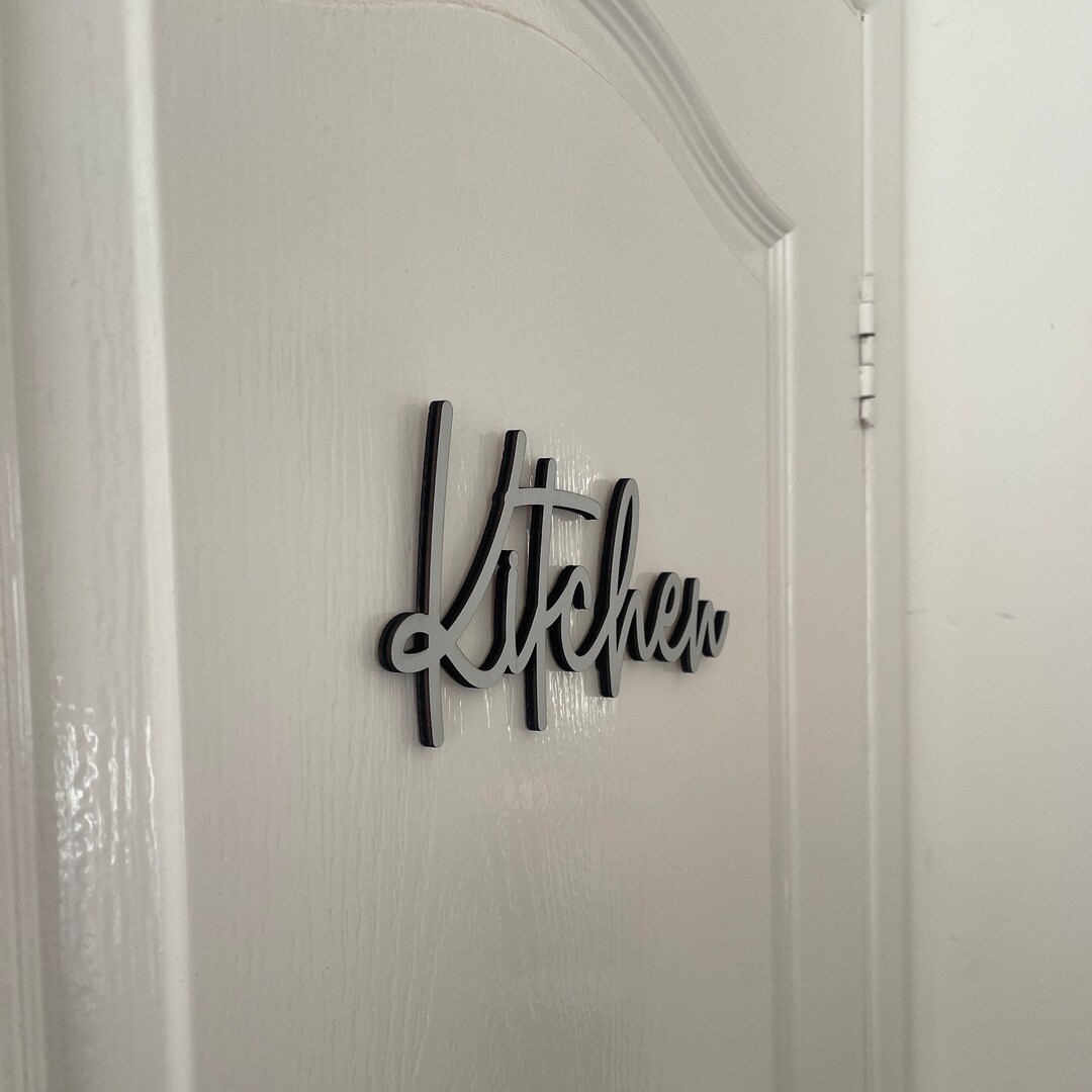 Wooden Name or Word Sign Door Sign Various Sizes & Colours Name Plaque ...