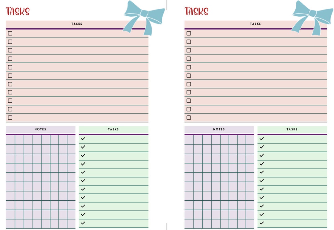 Pastel Coloured Minimalist Task List, Organiser, Easy Printables ...