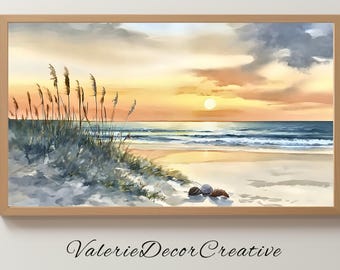 Tropical Sunset TV Frame Art Beach Smart TV Artwork Digital Download ...