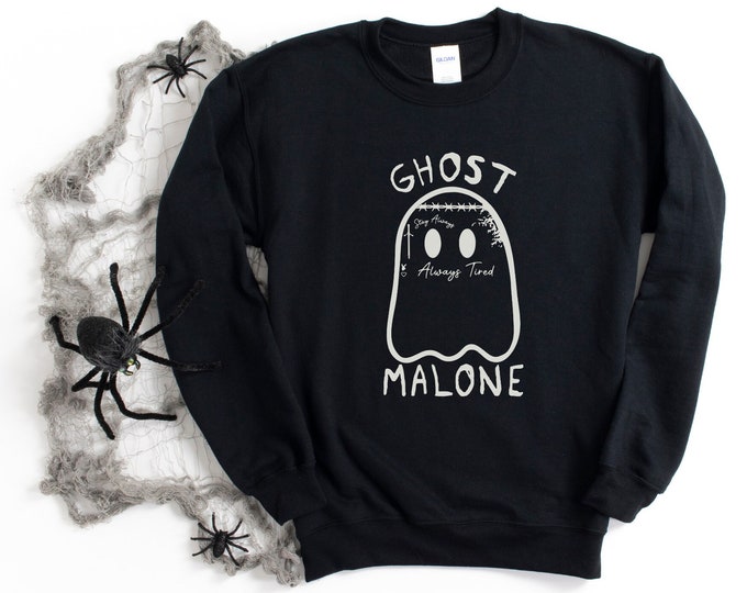 Ghost Malone Sweatshirt,halloween Shirts,spooky Halloween Tee,funny ...