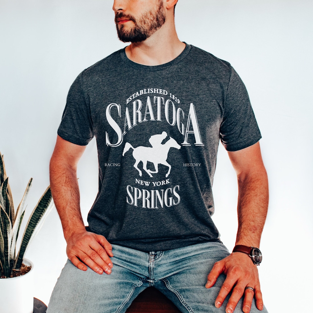 Saratoga Springs Shirt, Saratoga Horse Racing T-shirt, Saratoga New York Tee, Horse Racing Shirt ...