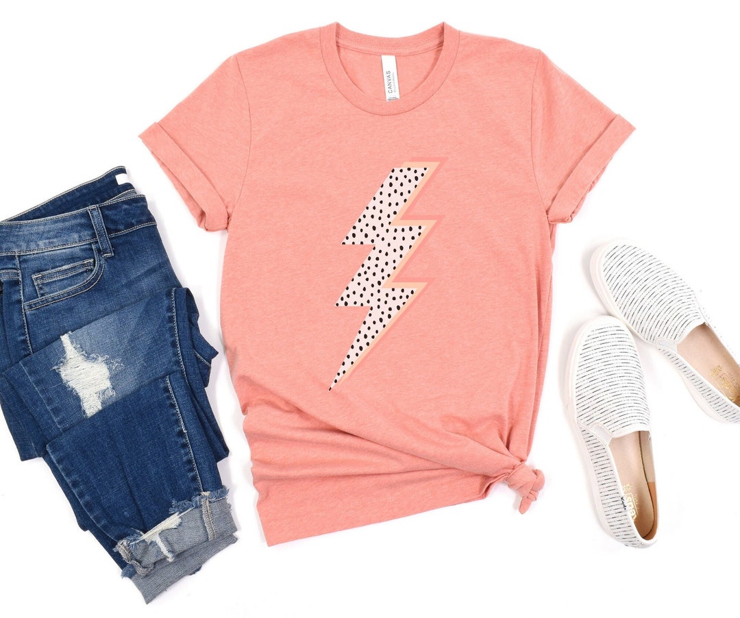 VSCO T-shirt Lightning Bolt Tee Cute Summer Tee Gifts - Etsy