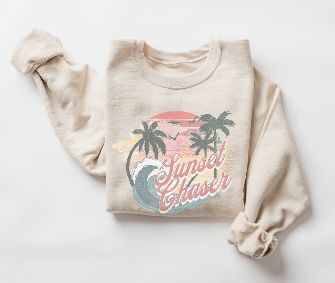 Sunset Sweatshirt, Beach Sweatshirt, Sunset Chaser Sweatshirt, Beach ...