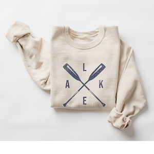 Lake Sweatshirt, Lake Crewneck Pullover, Preppy Lake Crewneck, Lake ...