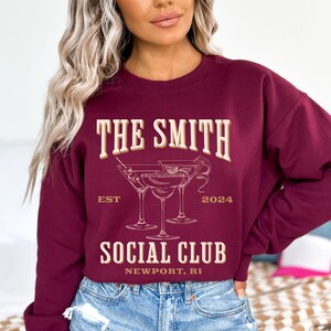 Custom Social Club Sweatshirt, Custom Birthday Sweatshirt, Trendy ...