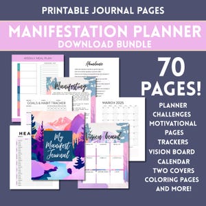Manifest Journal, Digital Daily Planner, Digitized Planner Positivity ...