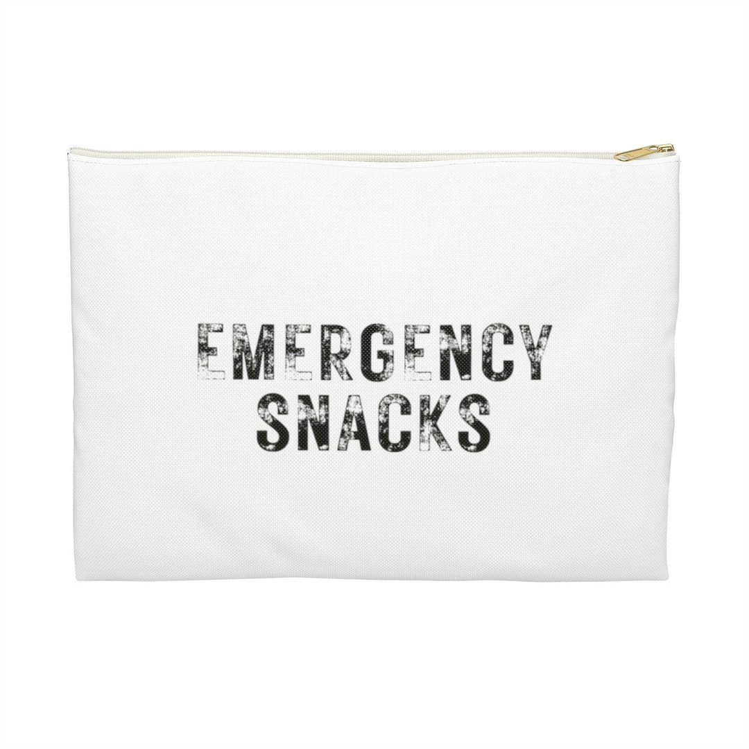 Emergency Snacks Zipper Pouch - Snack Bag - Medium Snack Pouch - Etsy