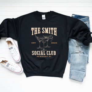 Custom Social Club Sweatshirt, Custom Birthday Sweatshirt, Trendy ...