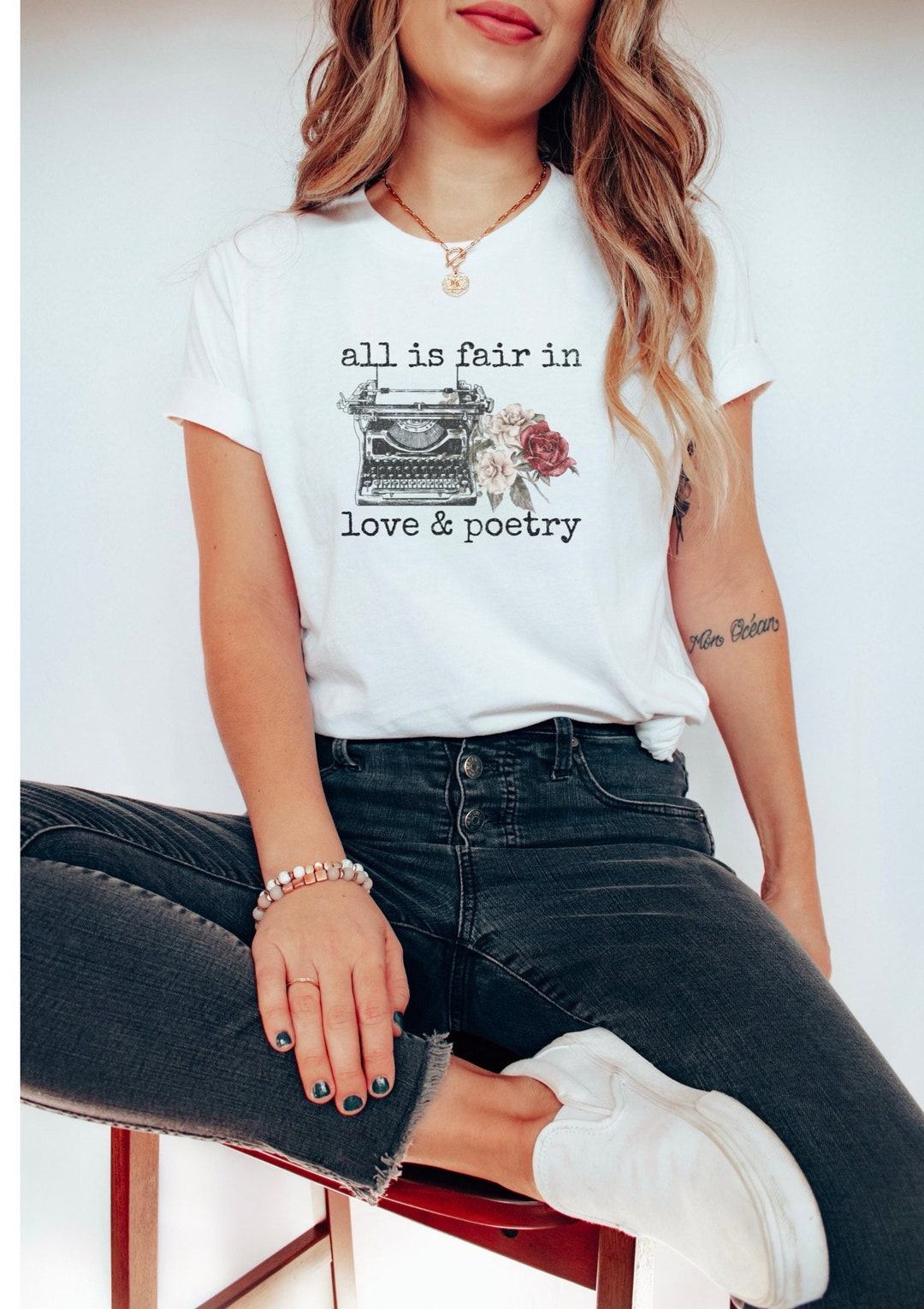 Poetry Shirt, Trendy Summer Tee-shirt, Poet Gifted, Teen Gifted ...