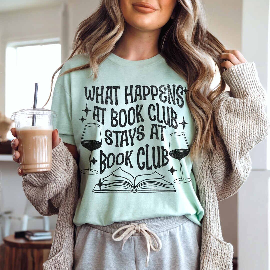 Funny Book Club Tee, Bookish Tee-shirt, Book Lover Gifted, Retro ...