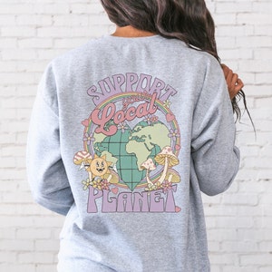 Retro Earth Day Sweatshirt, Climate Change Shirt, Aesthetic Sweatshirt ...