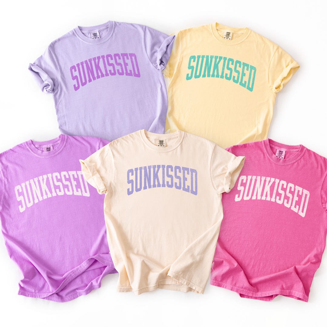 Custom Comfort Colors Sunkissed Tee, Retro Summer Tee-shirt, Women's ...