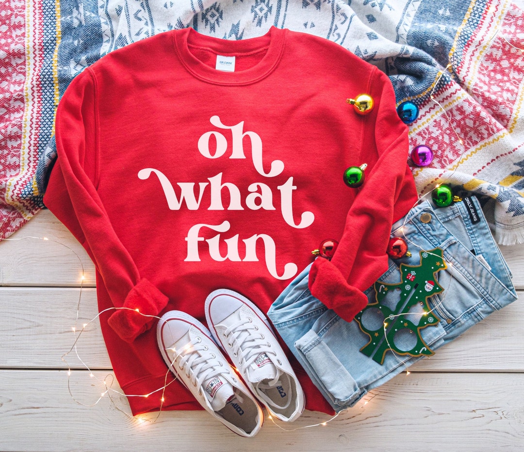 Oh What Fun Sweatshirt, Retro Christmas Sweatshirt, Christmas Sweater ...