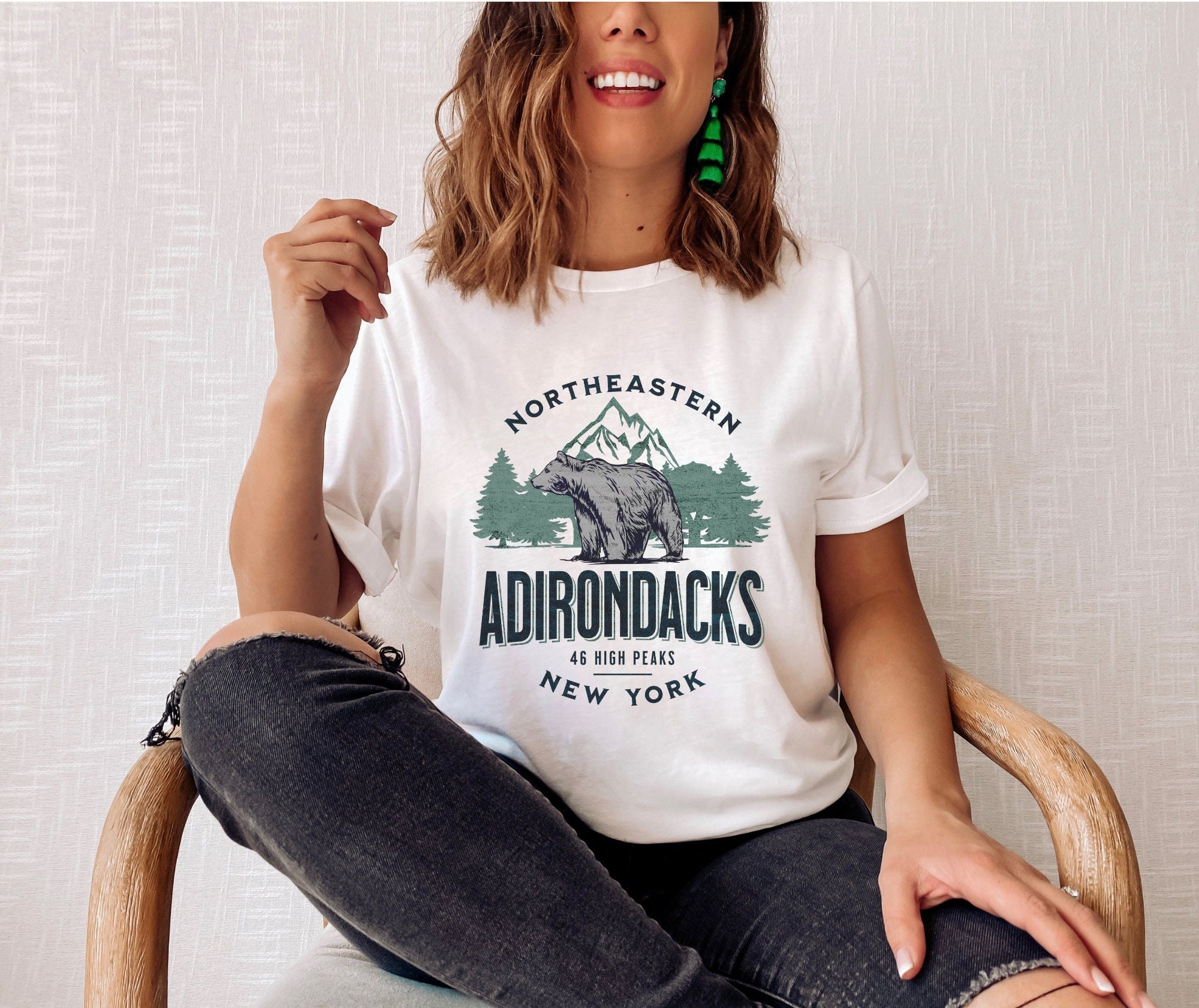 Adirondacks Shirt, Adirondack High Peaks Shirt, Upstate New York Shirt ...