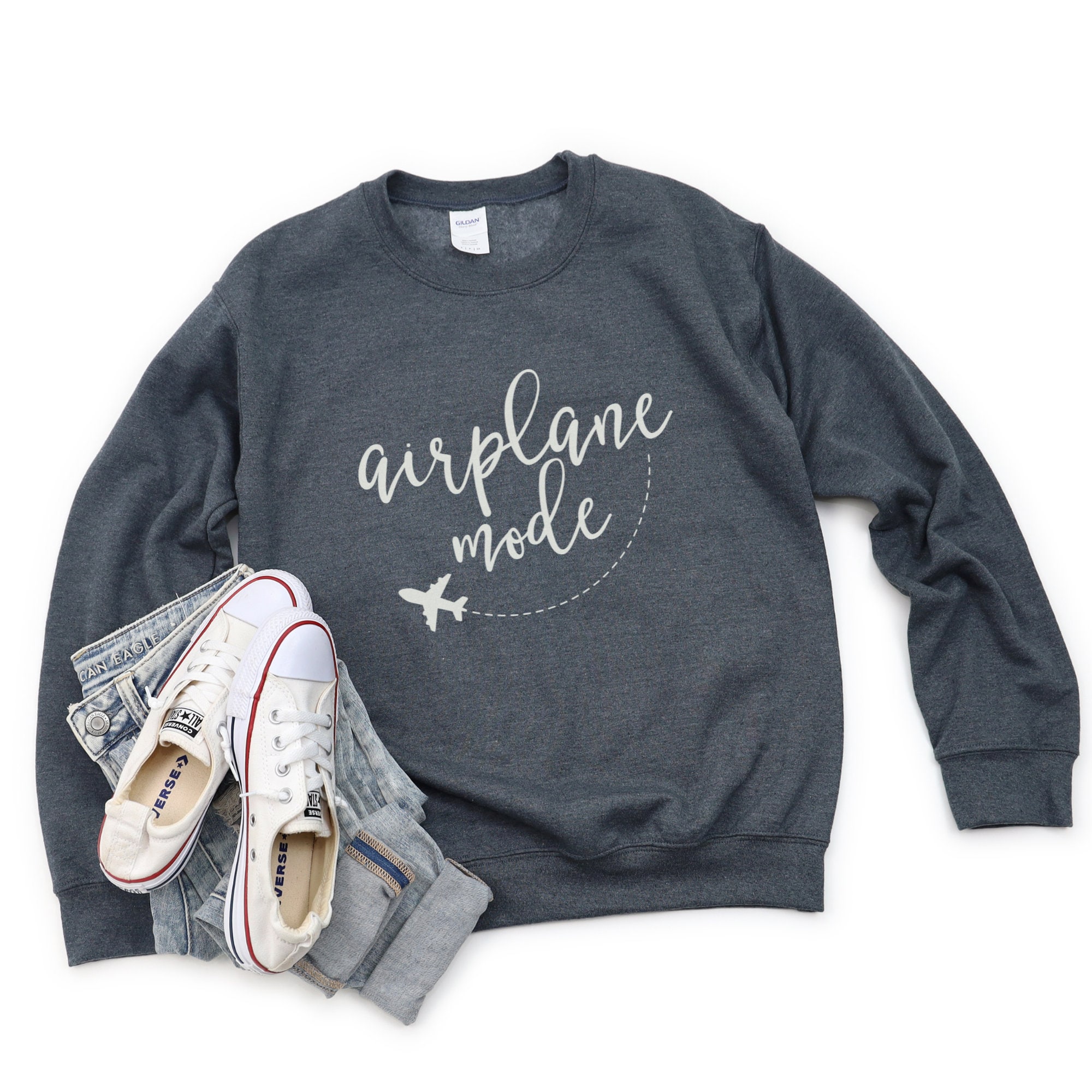 Airplane Mode Sweatshirt Women's Travel Sweatshirt Comfy - Etsy