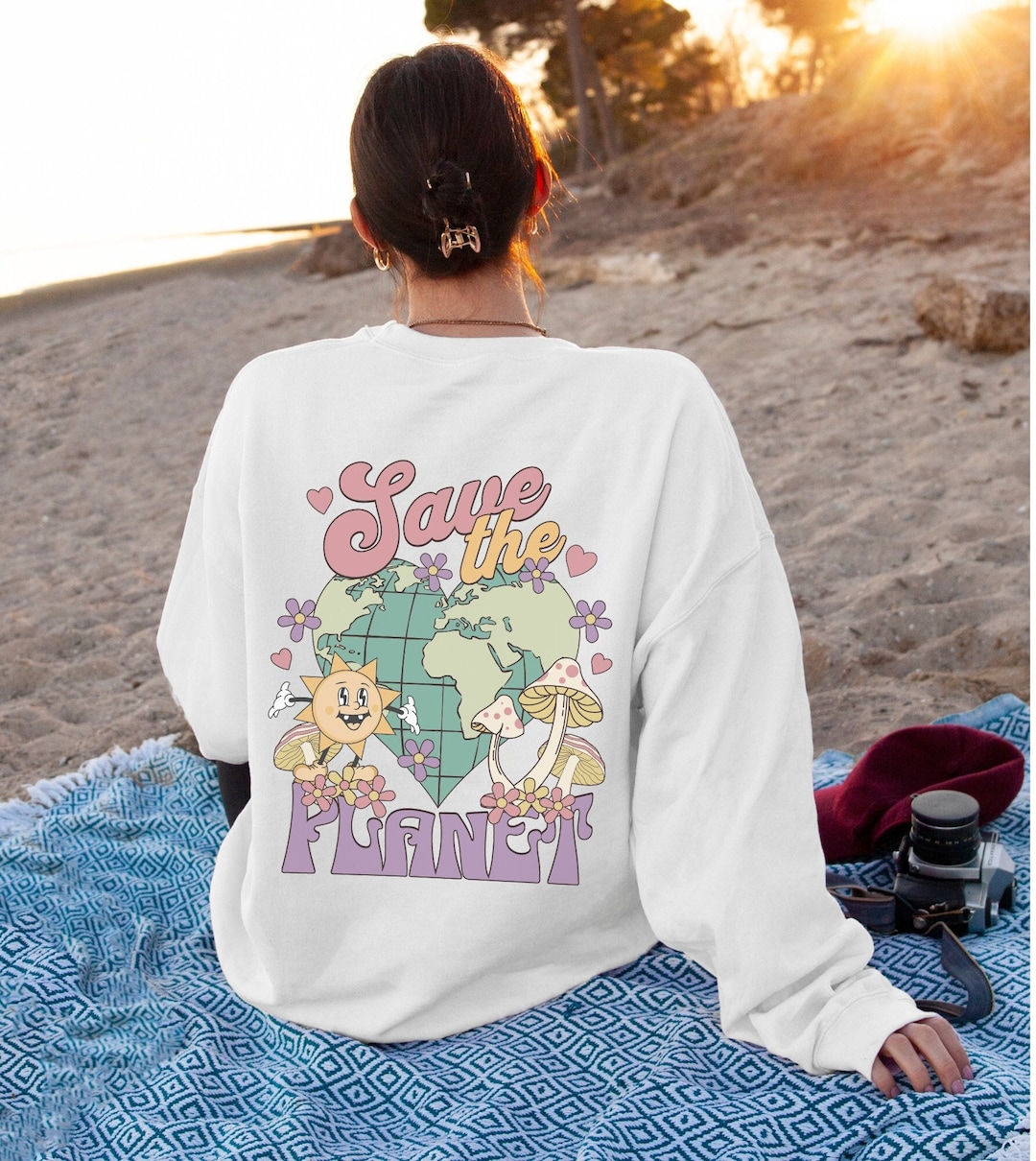 Save the Planet Sweatshirt, Trendy Sweatshirt, Aesthetic Sweatshirt ...