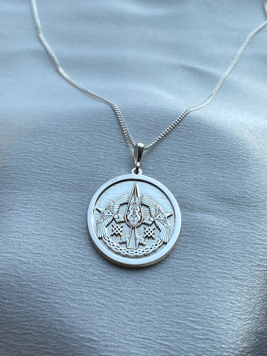 Odin Necklace Norse Mythology Raven Necklace Odin Pendant - Etsy UK