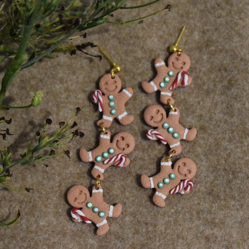 Gingerbread Earrings - Etsy