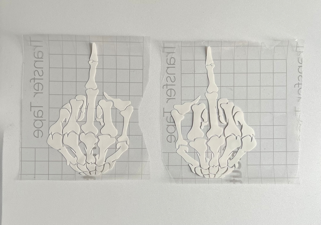 Skeleton Middle Fingers Decal - Etsy