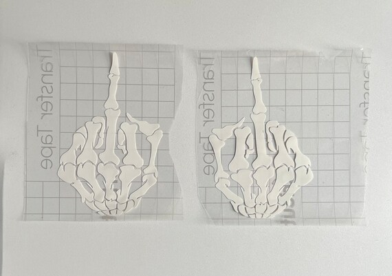 Skeleton Middle Fingers Decal - Etsy