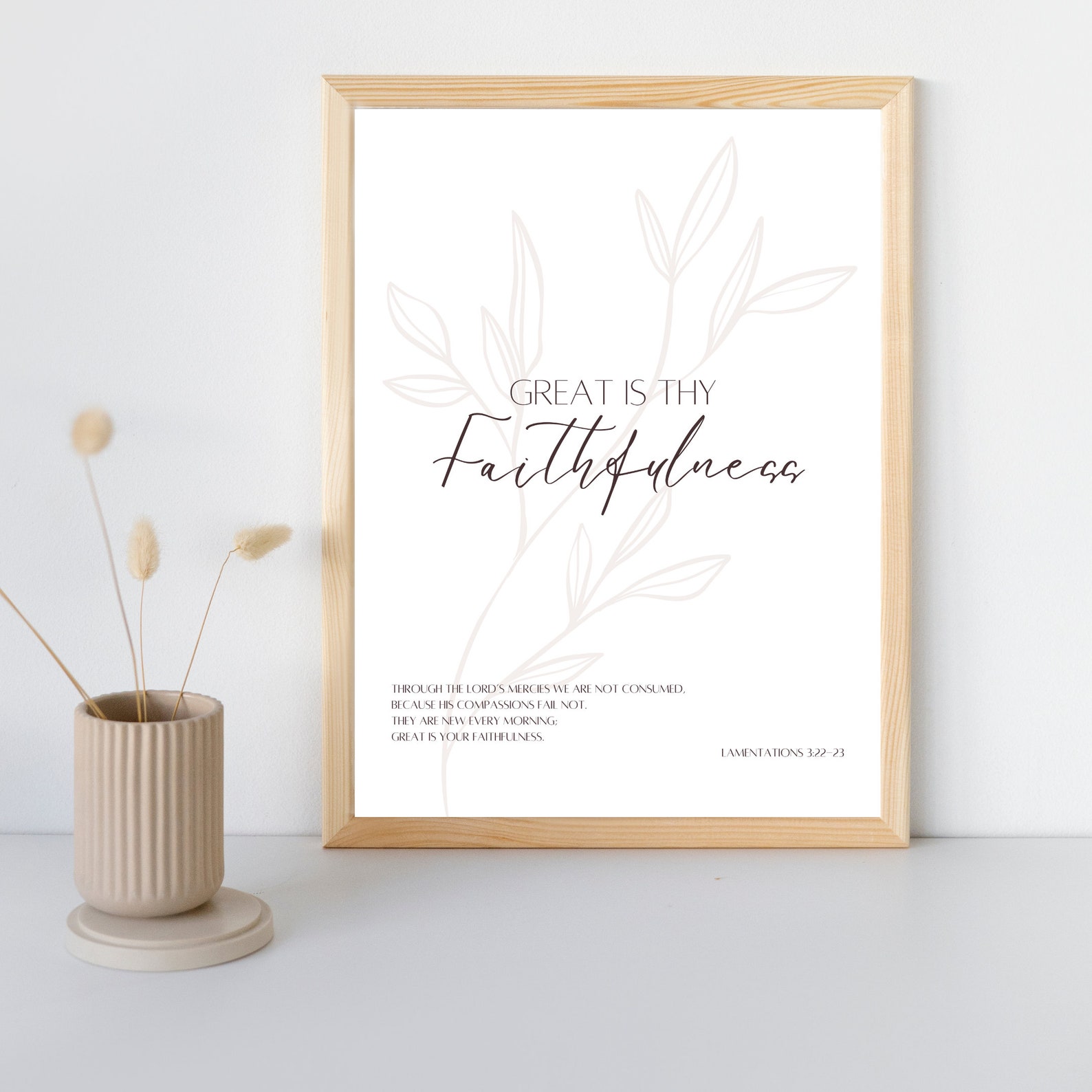 Great is Thy Faithfulness Downloadable Print Bundle | Minimal Christian ...