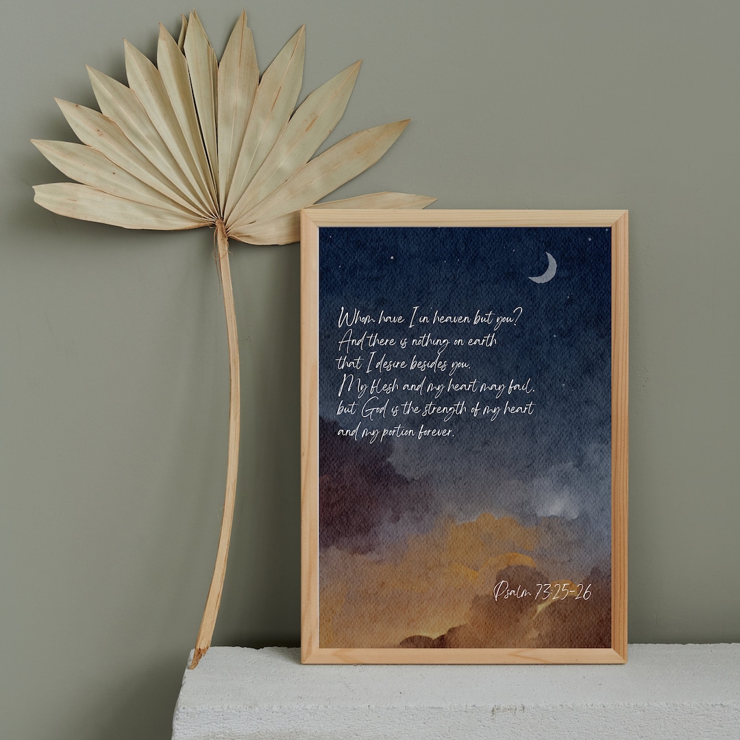 Psalm 73 Printable | Minimal Christian Art | Scripture Home Decor Bible ...
