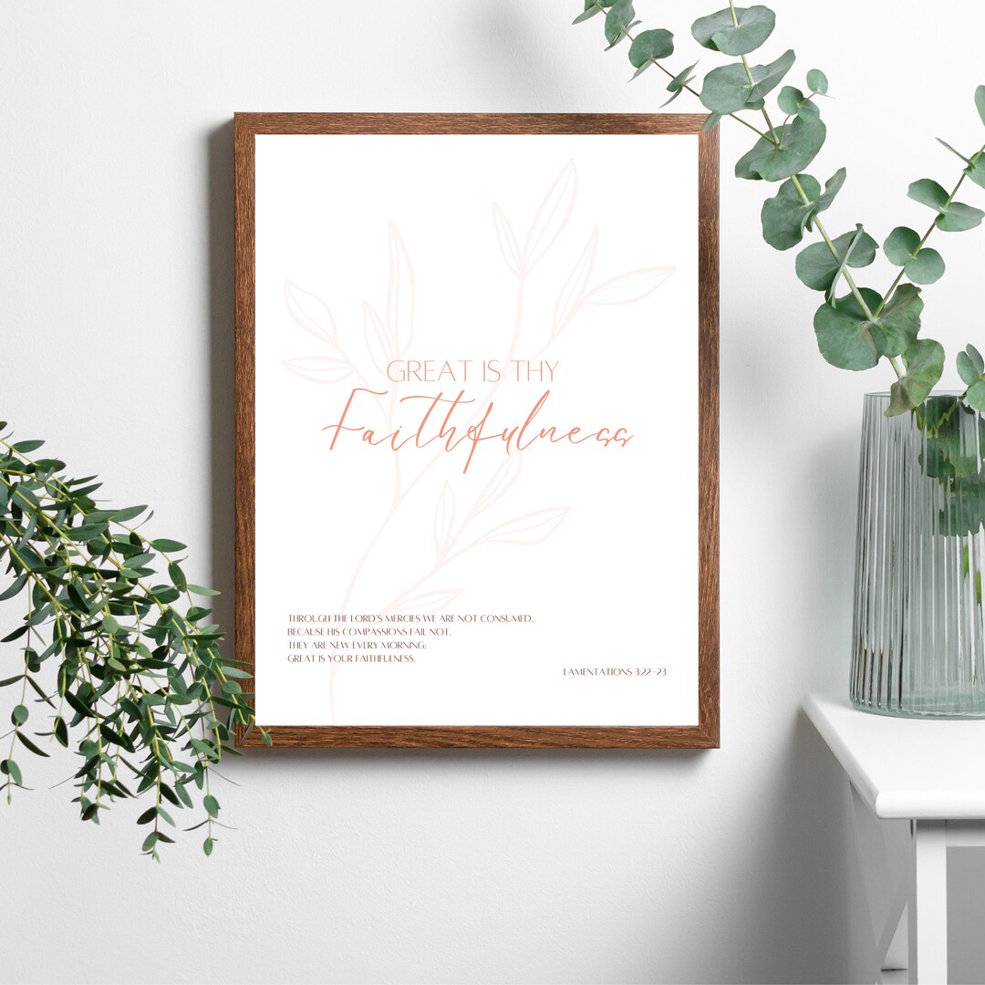 Great is Thy Faithfulness Downloadable Print Bundle | Minimal Christian ...
