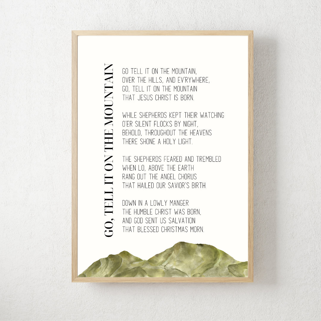 Go Tell It on the Mountain Digital Print | Christmas Christian Art ...
