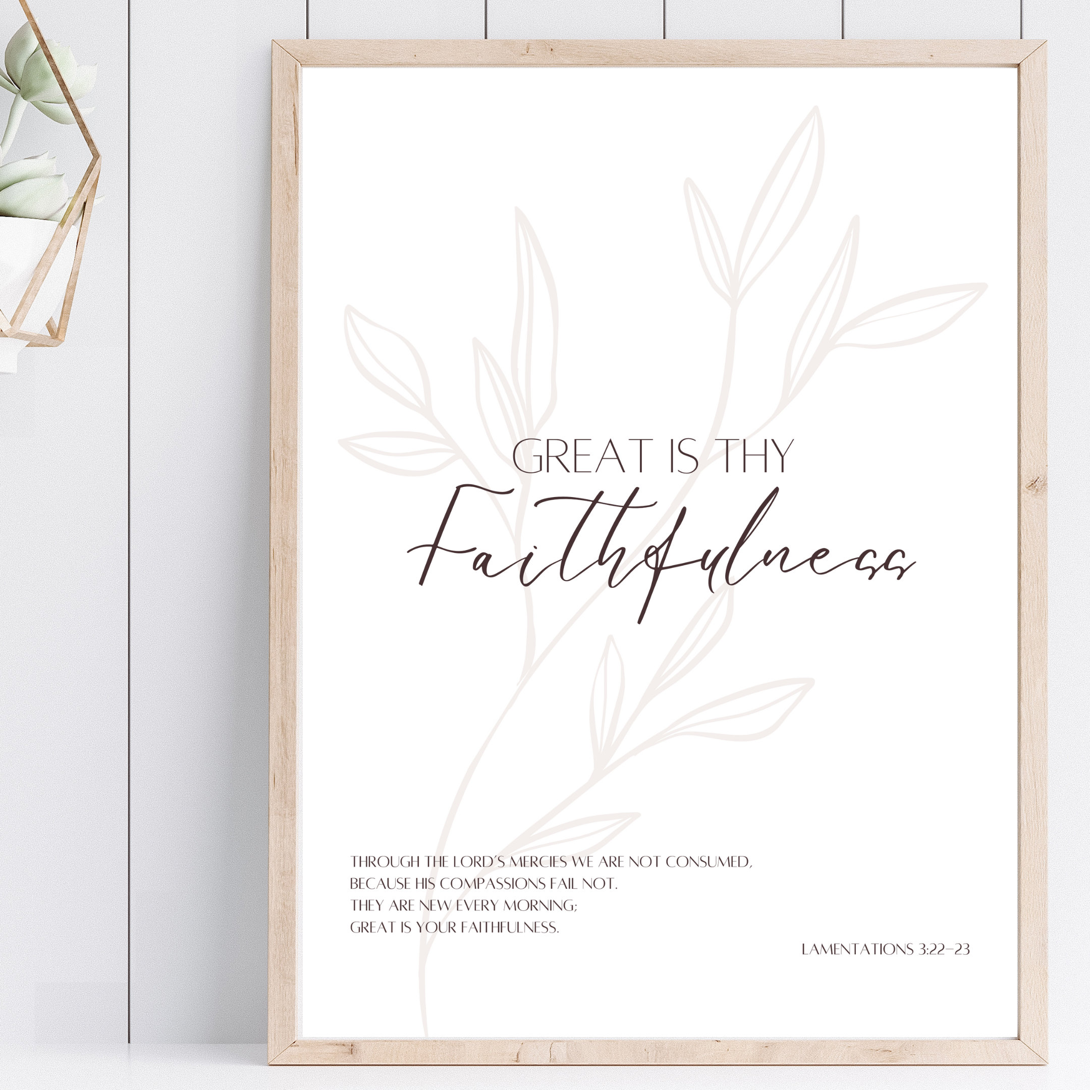 Great is Thy Faithfulness Downloadable Print Bundle | Minimal Christian ...