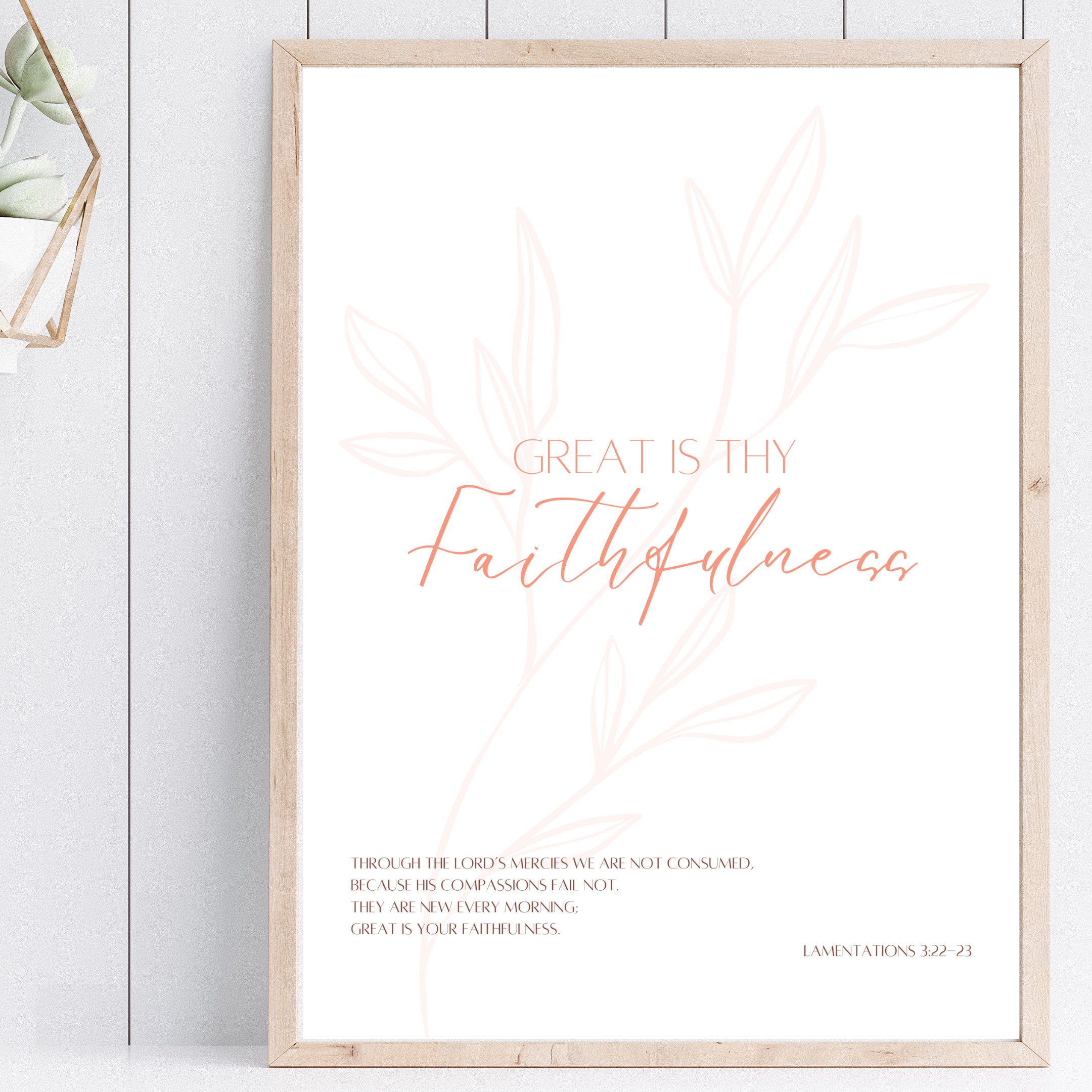 Great is Thy Faithfulness Downloadable Print Bundle | Minimal Christian ...