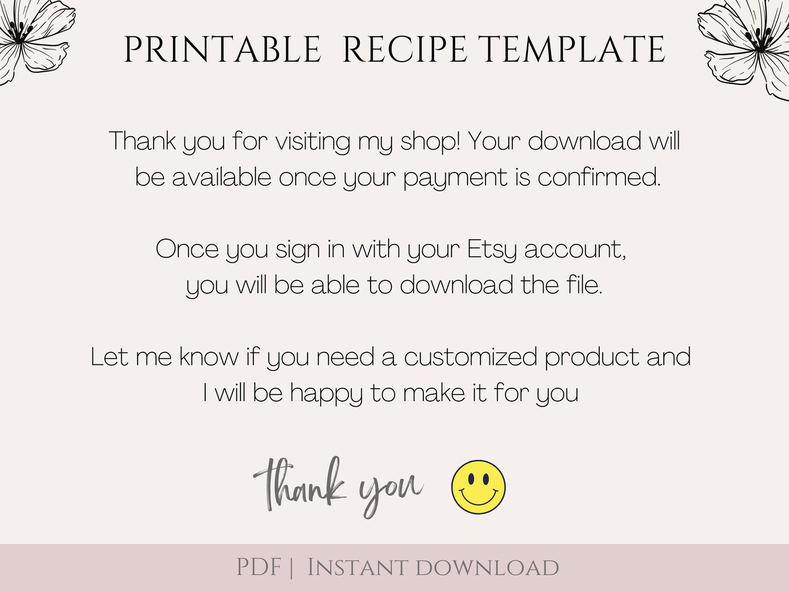 Printable A4 Recipe Template: Easy and Simple Design for Organizing ...