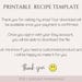 Printable A4 Recipe Template: Easy and Simple Design for Organizing ...