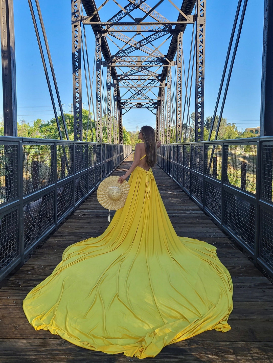 Senna Flying Dress | Extra Long Dress - Etsy