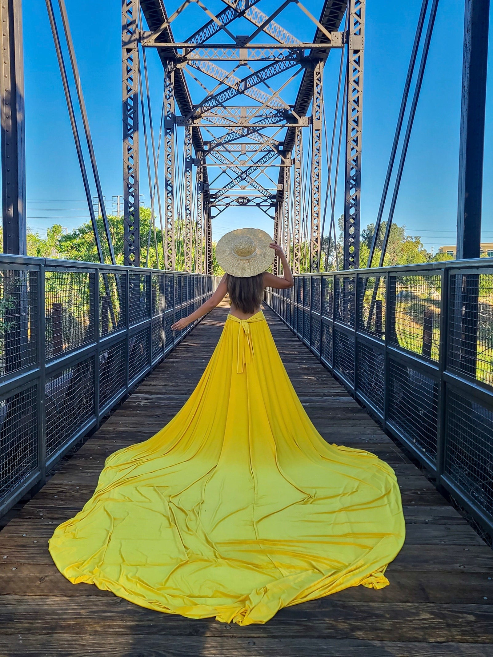 Senna Flying Dress | Extra Long Dress - Etsy