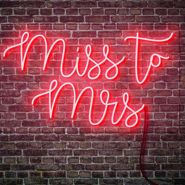 Miss to Mrs Neon Sign - Etsy