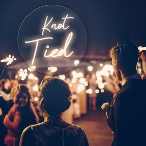 Wedding Neon Sign, knot Tied in LED Neon Light, Party Decor, Custom ...