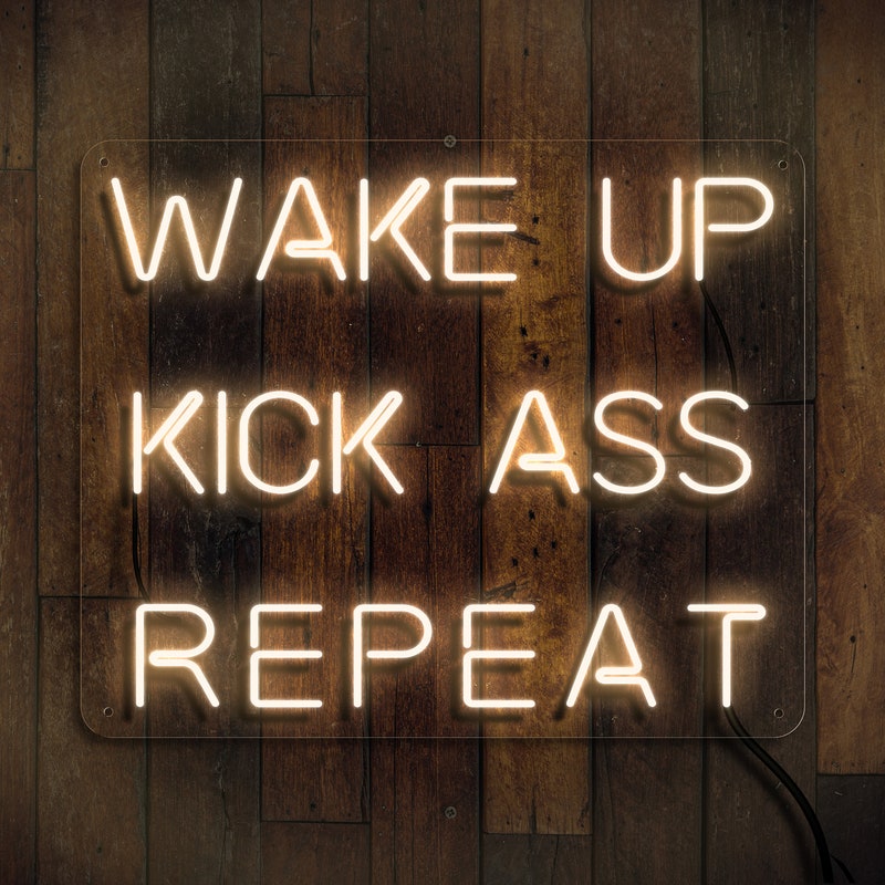 Wake up Kick Ass - Etsy