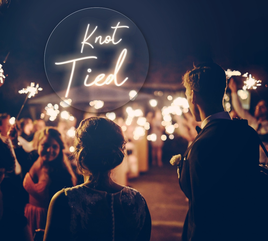 Wedding Neon Sign, knot Tied in LED Neon Light, Party Decor, Custom ...