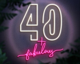 40th Birthday Light Sign - Etsy